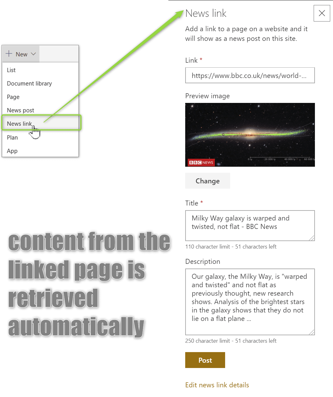 [reshare] How to use News Link in SharePoint modern site News ...